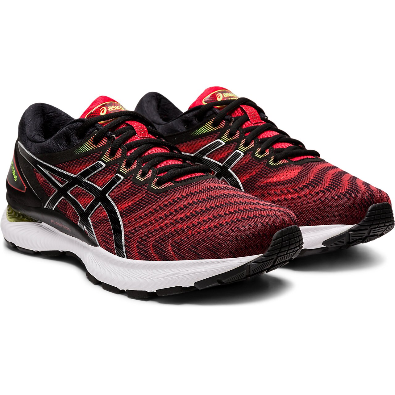 Asics Gel Nimbus 22 rot/schwarz Dämpfungs-Laufschuhe Herren ...