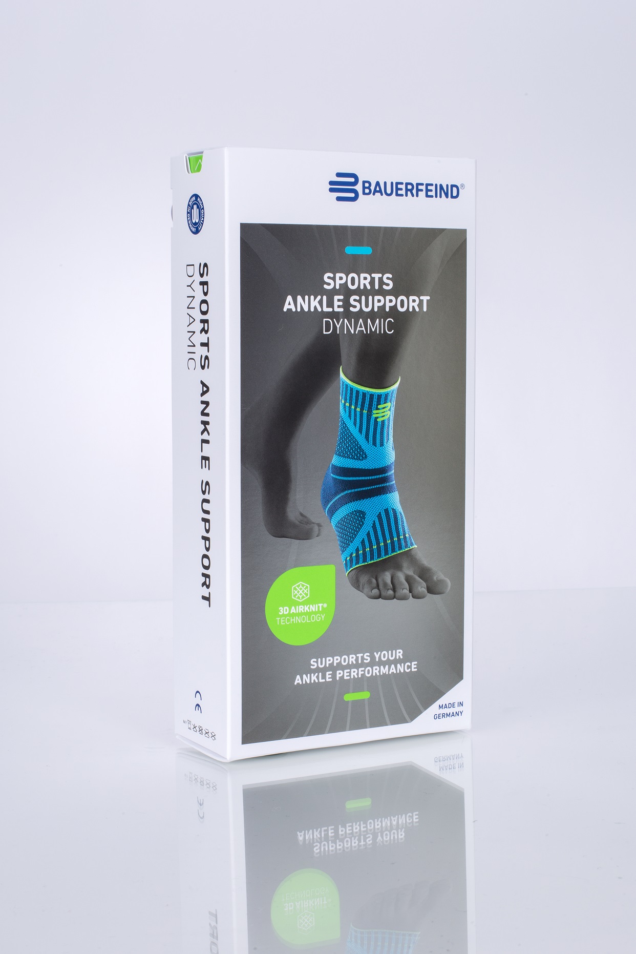 Bauerfeind Sprunggelenkbandage Ankle Support Dynamic blau/lime - 1 ...
