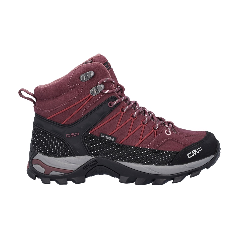 CMP Wanderschuhe Rigel Mid WP (Trekking, wasserdicht) dunkelrot Damen ...