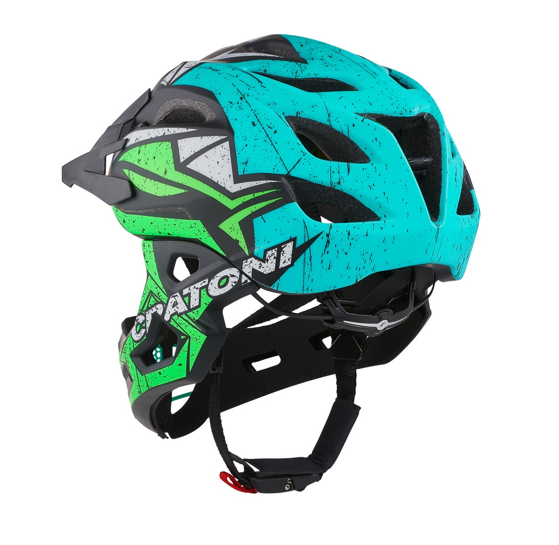 Cratoni Fahrradhelm C-Maniac PRO (Full Protection) matt schwarz/lime ...