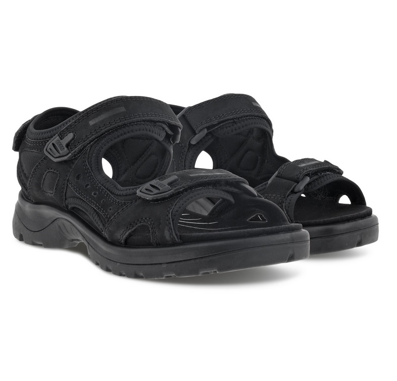 ECCO Sandale Yucatan Plus (Offroad, aus weichem Leder) schwarz Damen ...