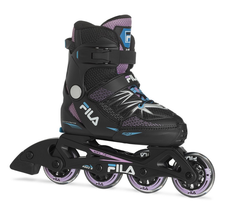 FILA Inline Skates X-One - verstellbar - schwarz/lila/blau Mädchen ...