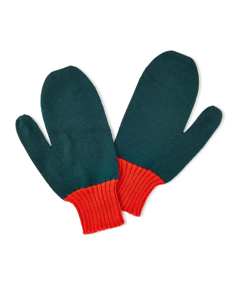 Falke Winterhandschuhe (Fäustling) - warm und soft grün/orange Damen ...