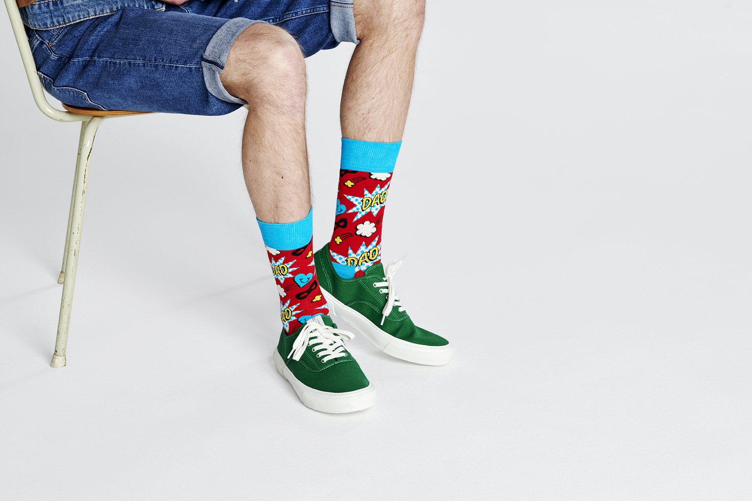 Happy Socks Tagessocke Crew Super Dad rot - 1 Paar online bestellen