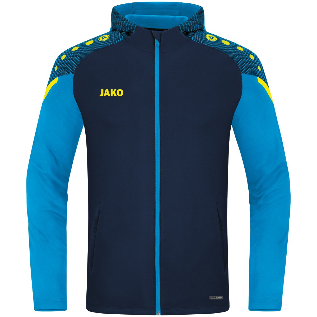 JAKO Kapuzenjacke Performance (Polyester-Fleece) marineblau/hellblau Jungen/Mädchen/Kinder ...