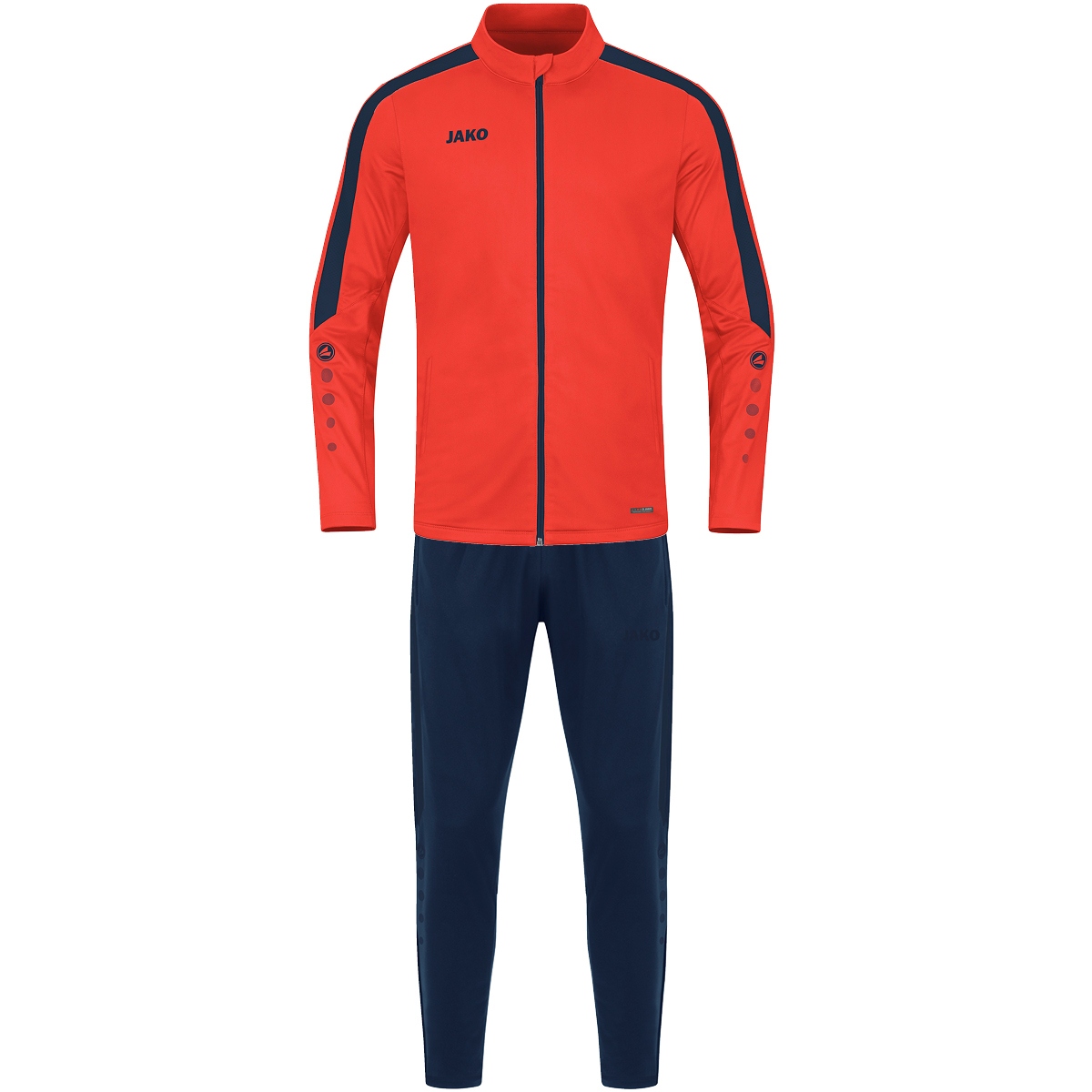 JAKO Trainingsanzug Polyester Power (Jacke und Hose) orange/marineblau Herren online bestellen