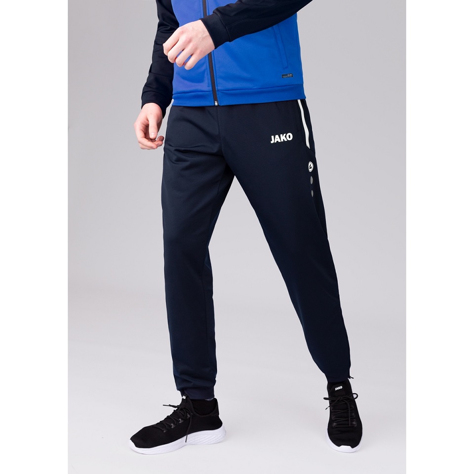 JAKO Trainingshose Allround (100% Polyester) lang marineblau Herren ...