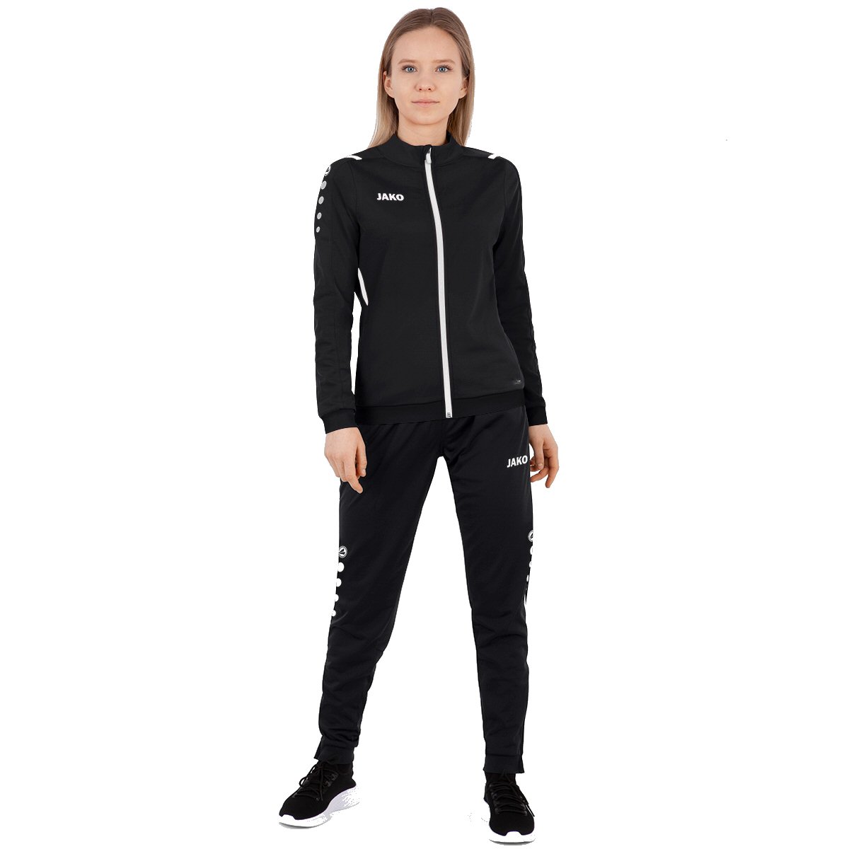 JAKO Trainingsanzug Polyester Challenge (Jacke und Hose) schwarz/weiss Damen online bestellen