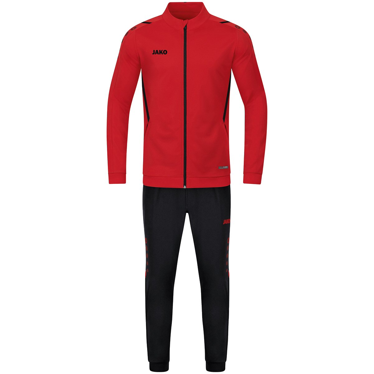 JAKO Trainingsanzug Polyester Challenge (Jacke und Hose) rot/schwarz Jungen online bestellen