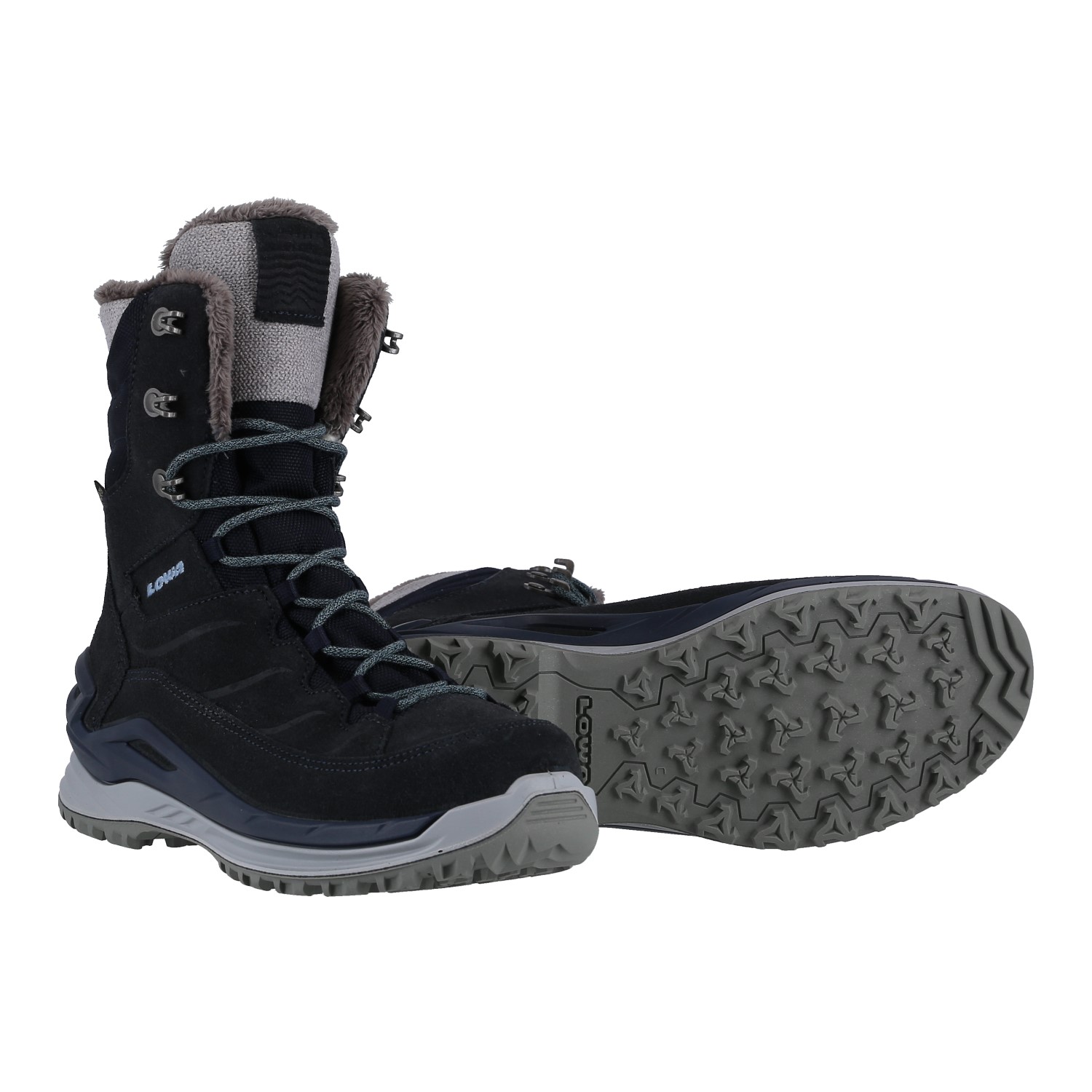 Lowa Winterstiefel Calceta EVO GTX (Veloursleder, wasserdicht) navy ...