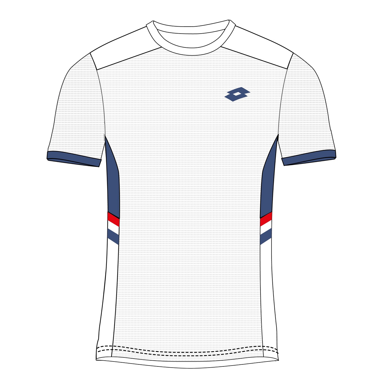 Lotto Tennis-Tshirt Squadra III 2023 weiss Herren online bestellen