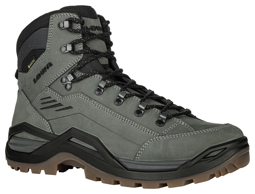 Lowa Wanderschuhe Renegade EVO Mid GTX (All-Terrain, Nubukleder, wasserdicht) dunkelgrau/schwarz ...
