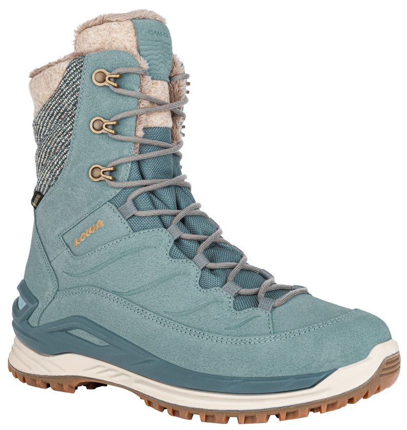 Lowa Winterstiefel Calceta EVO GTX (Veloursleder, wasserdicht) eisblau ...