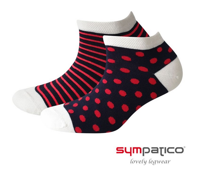 Sympatico Tagessocke Sneaker Marina (Baumwolle) gemustert navyblau ...