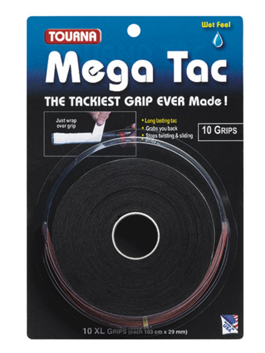 Tourna Overgrip Mega Tac (extreme Griffigkeit, haltbar, breit) schwarz ...