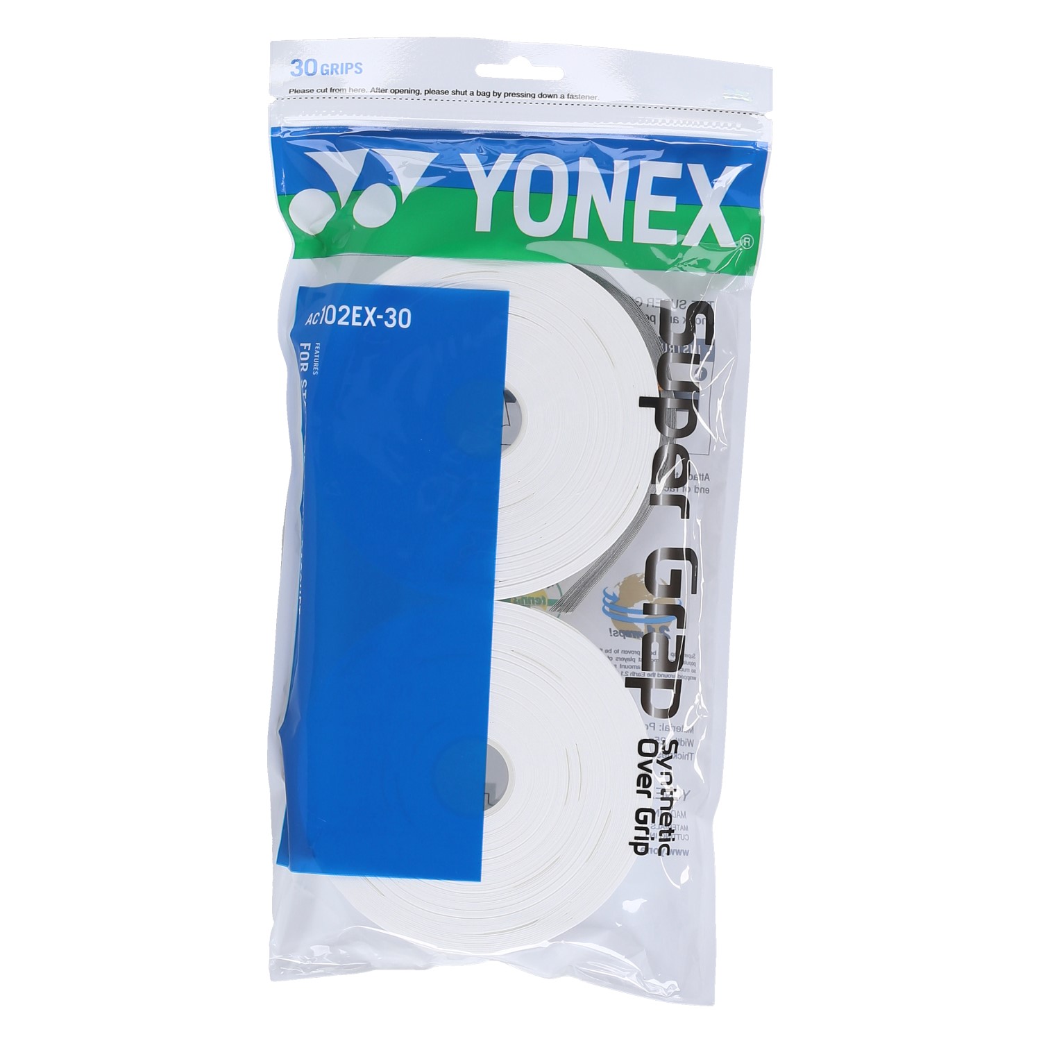 Yonex Overgrip Super Grap 0.6mm weiss 30er Clip-Beutel online bestellen