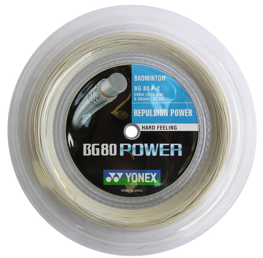 Yonex Badmintonsaite BG 80 Power (Power+Touch) weiss 200m Rolle versandkostenfrei online bestellen