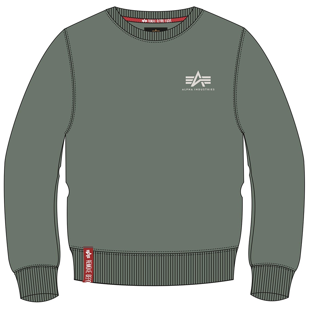 Alpha Industries Pullover Basic (Baumwolle) Small Logo vintagegrün Herren online bestellen