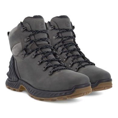 ECCO Wanderschuhe Exohike Mid - Nubukleder, wasserdicht - grau Herren ...