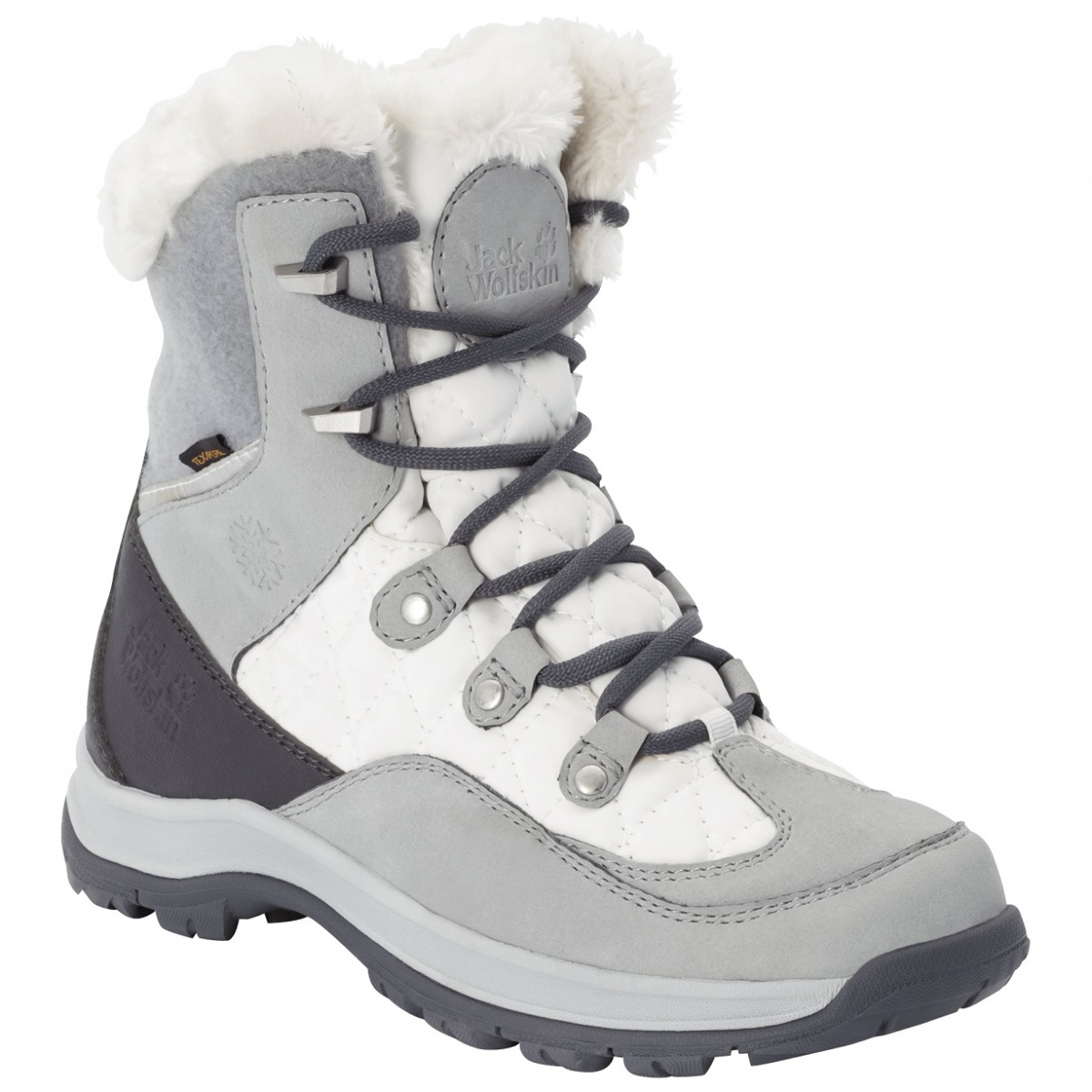 Jack Wolfskin Winterstiefel Aspen Mid Texapore (wasserdicht) weiss/grau ...