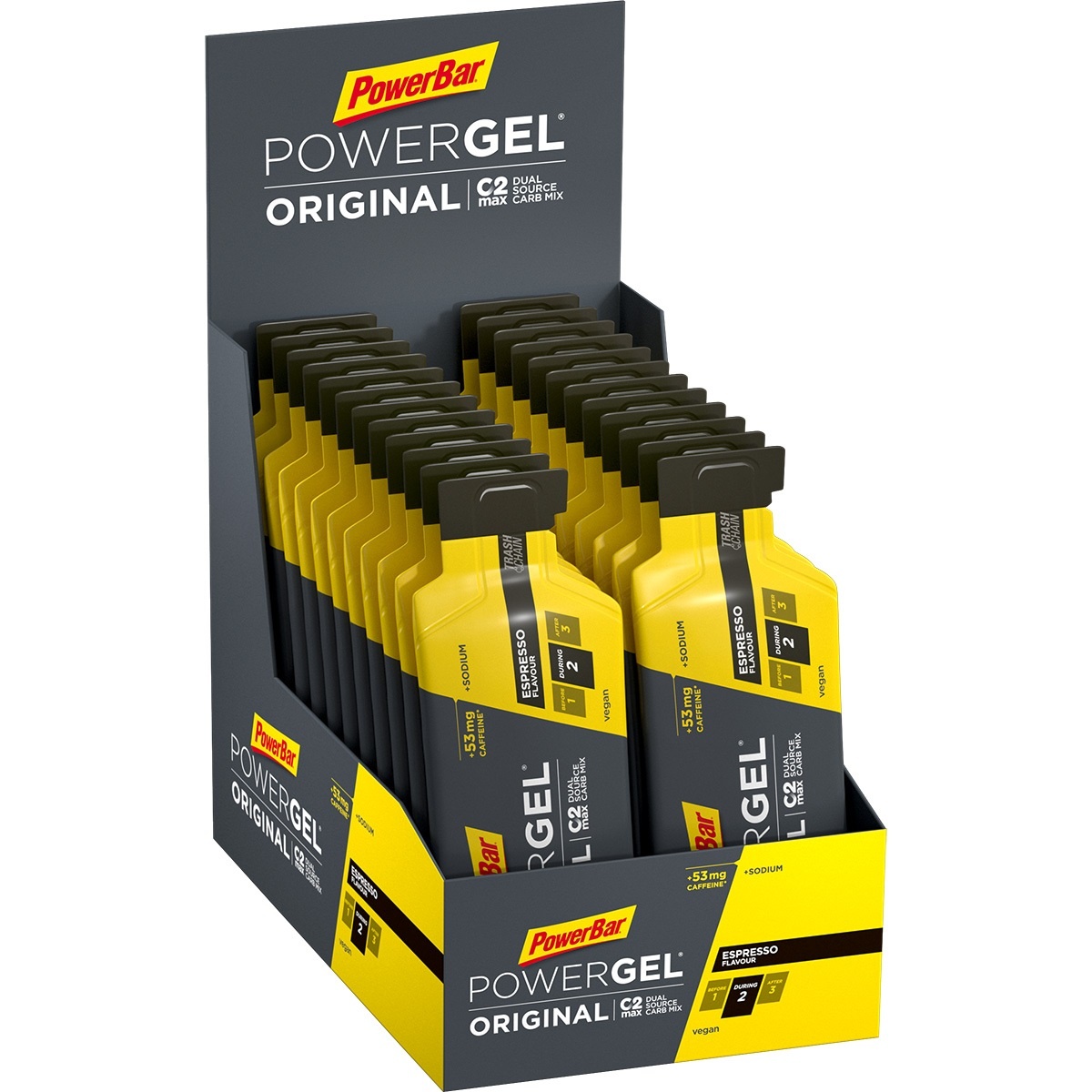 PowerBar PowerGel Original (Kohlenhydrat-Gel) Espresso 24x41g Box ...