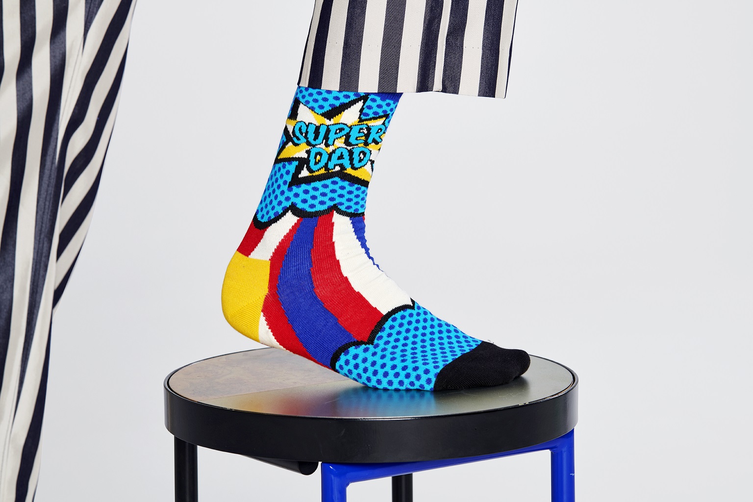 Happy Socks Tagessocke Crew Super Dad (Vatertag) blau - 1 Paar online ...